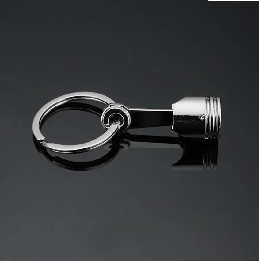 Mini Engine Piston Car Parts Keychain Pendant Alloy Metal Piston Key ...