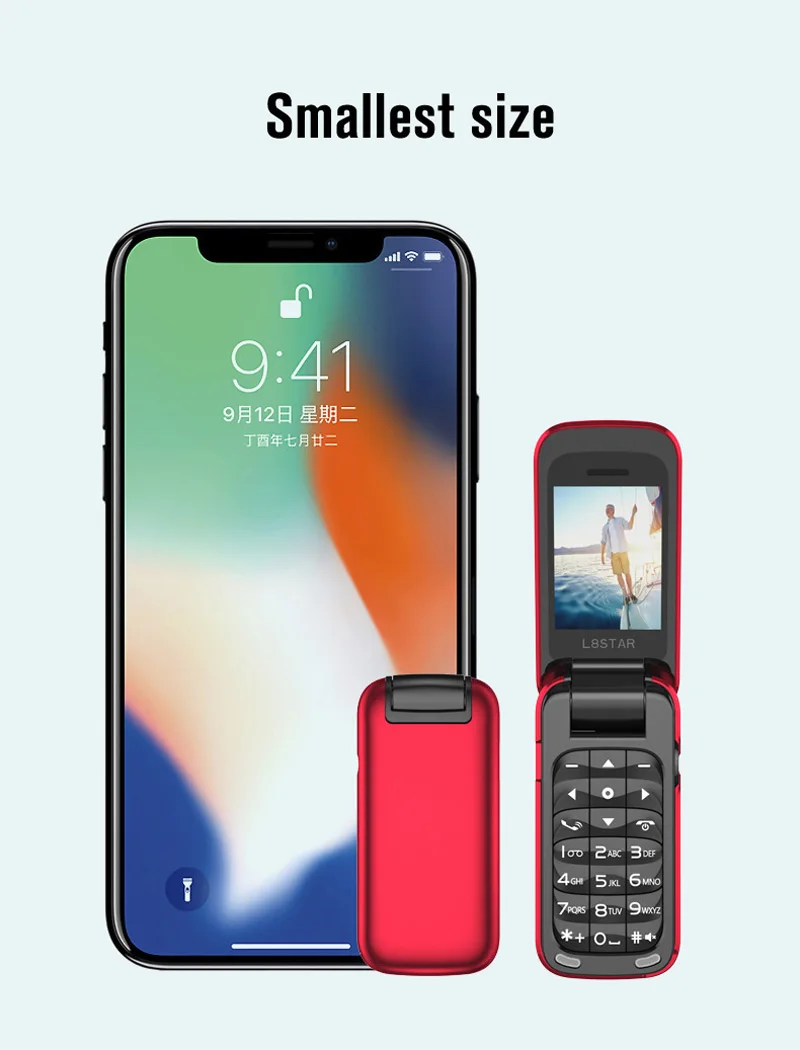 1.14 Inch Magic Voice Changer Small Size Mini Cute Flip Mobile Phone ...