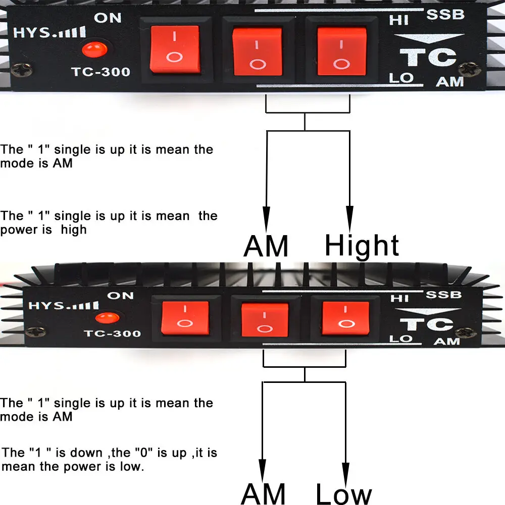 Hys Professional Ssb Am Hf Two Way Cb Radio Power Amplifier Tc-300 ...