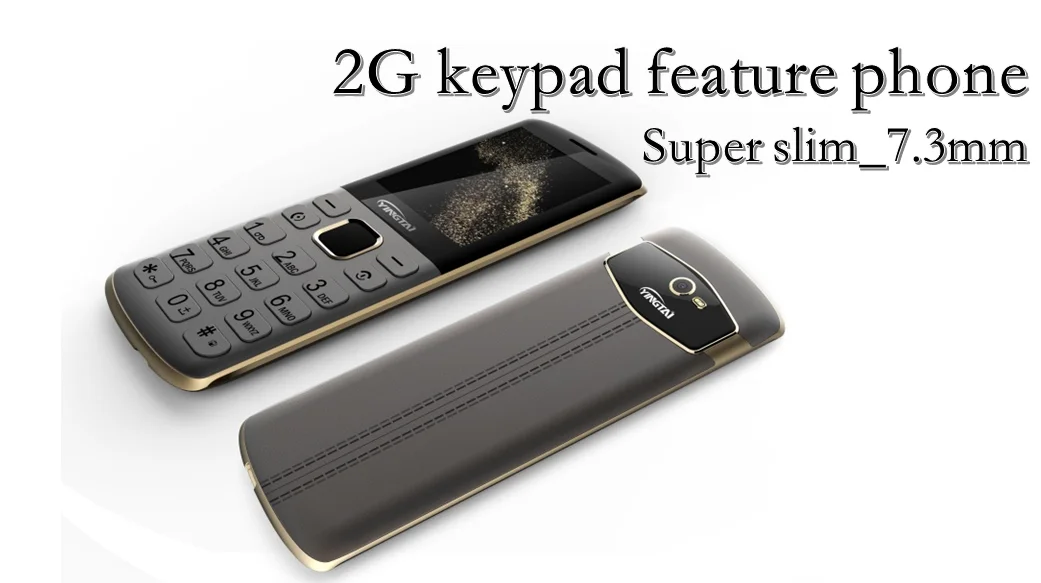 Wholesale 2.4 Inch GSM Slim Keypad Mobile Phone Unlocked Metal Body