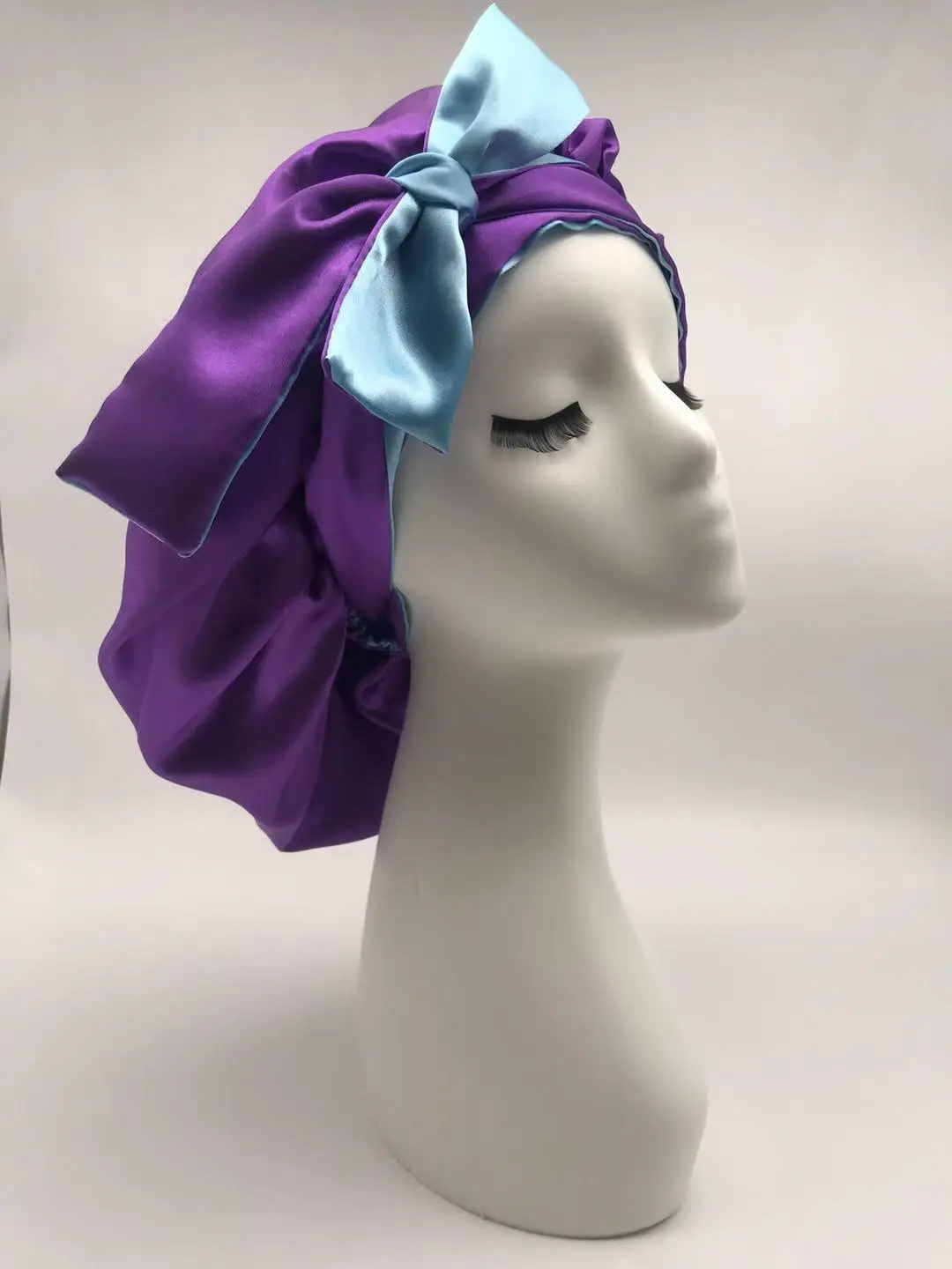 Wholesale Double Layer Reversible Braid Bonnets With Snap Silk Bonnets ...