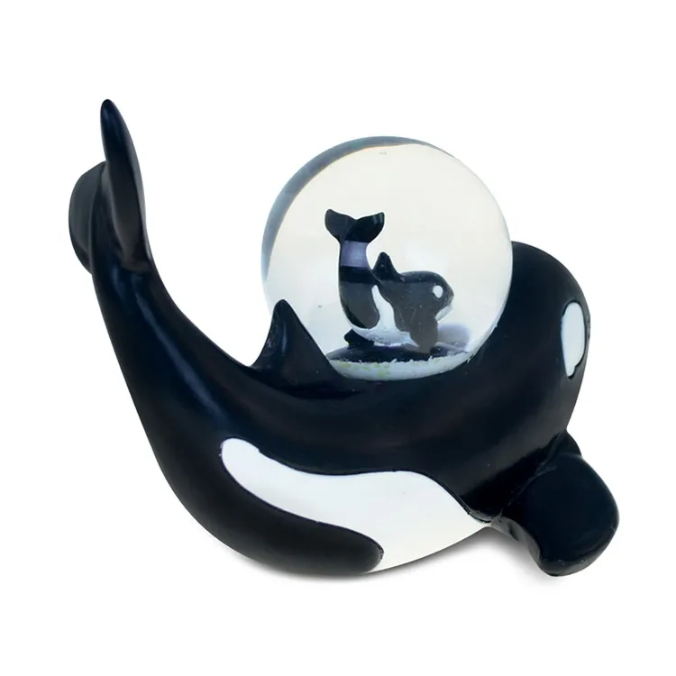 Handcrafted Orca Killer Whale Snow Globe - Art & Tradition