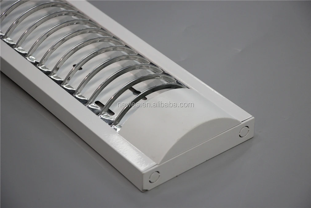2ft 4ft 5ft Recessed T5 T8 Double Batten Light Fitting Front Grille ...