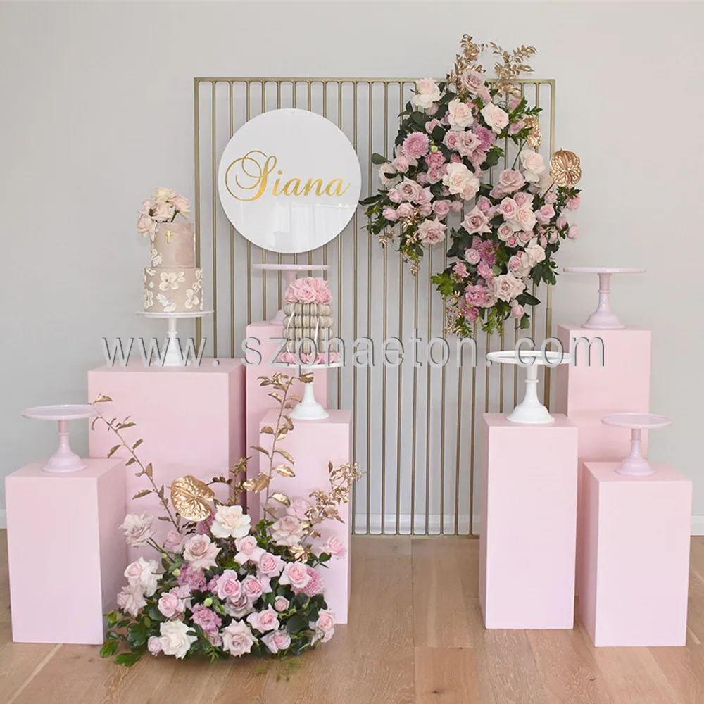 Party Supplies 5pc Plinth Set For Cake Display,Clear Acrylic Cylinder ...