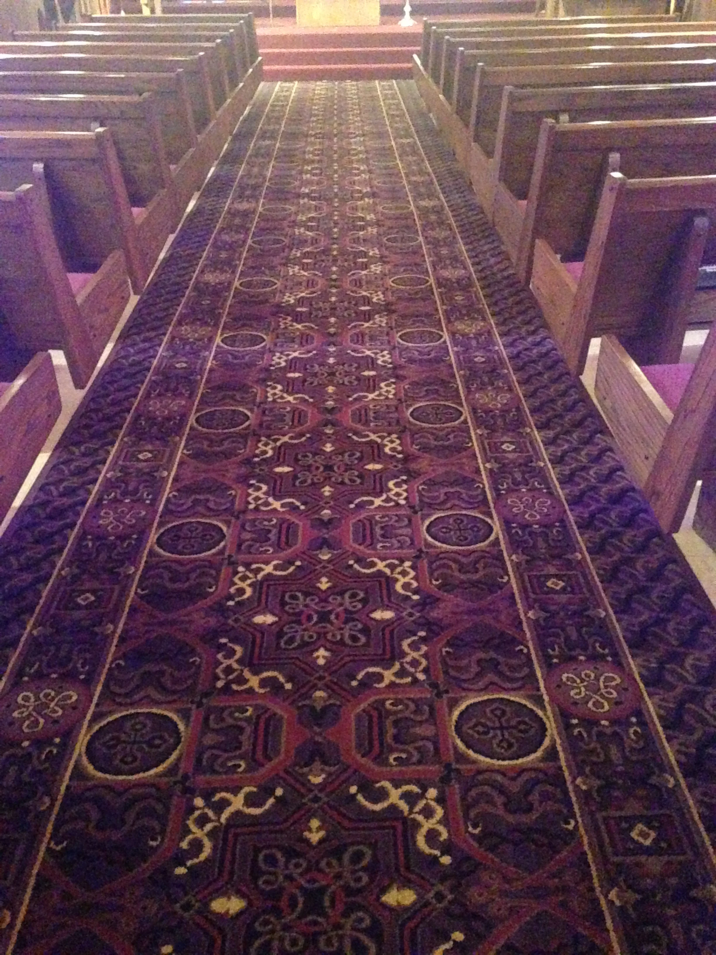 High Standard Attractive Luxury Floral Pattern Wall To Wall Church ...