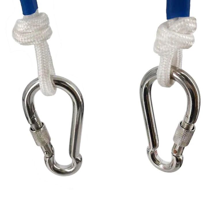 Bu-196 Nylon Safety Rope Freediving Nylon Lined Nylon Rope With Clips ...