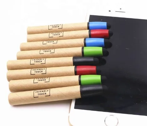 Eco-friendly Disposable Touch Stylus - Recycle Kraft Paper Pen