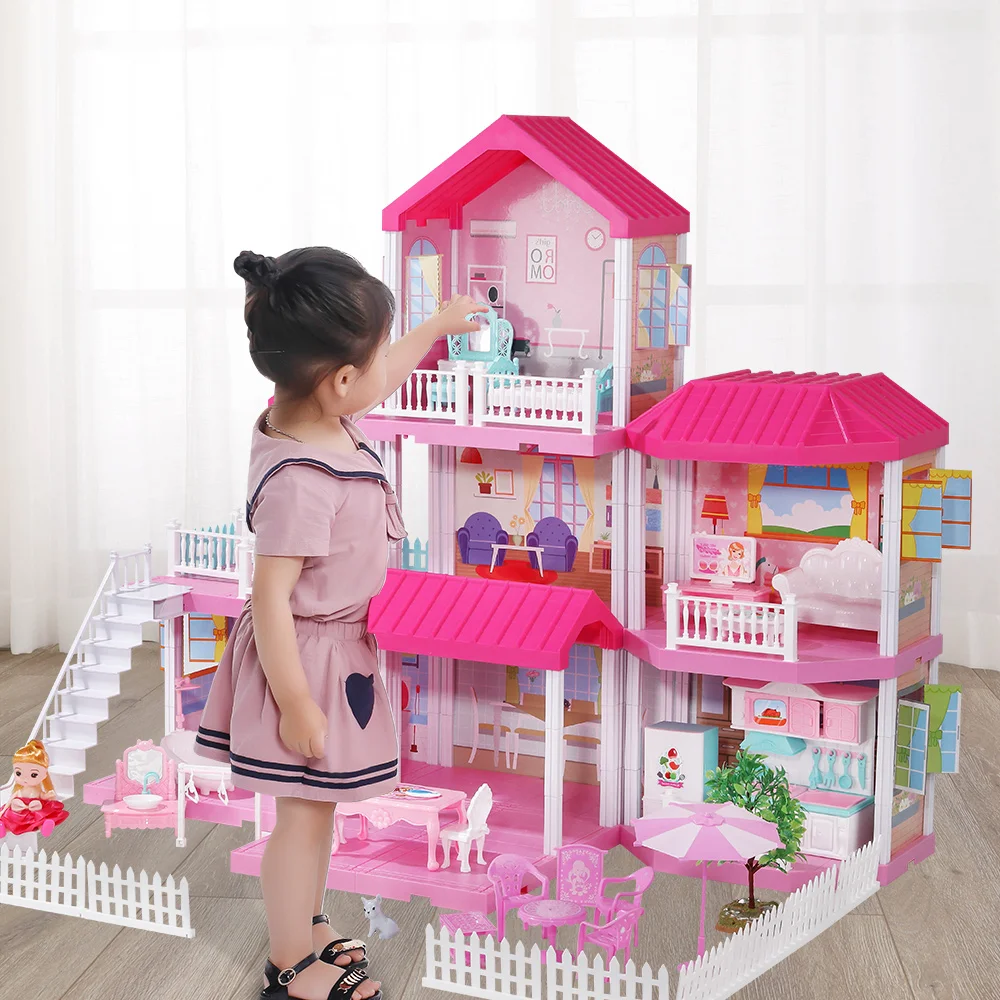 Girl's Mini House Game Set Pretend Play Toys Dollhouse Furniture Other ...