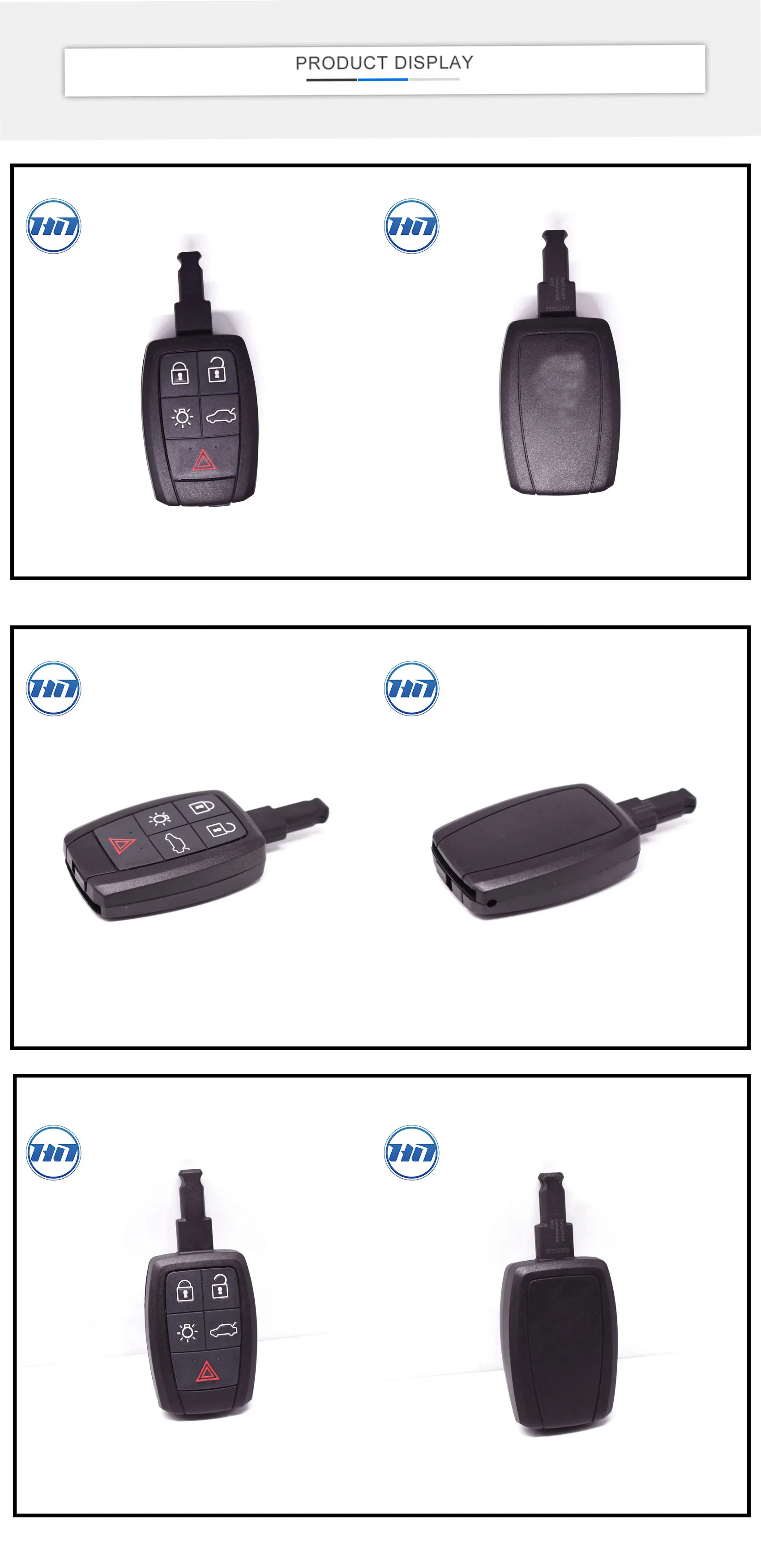 Volvo S40/C30/C70 Car Key - 5 Button, 48 Chip Semi Keyless