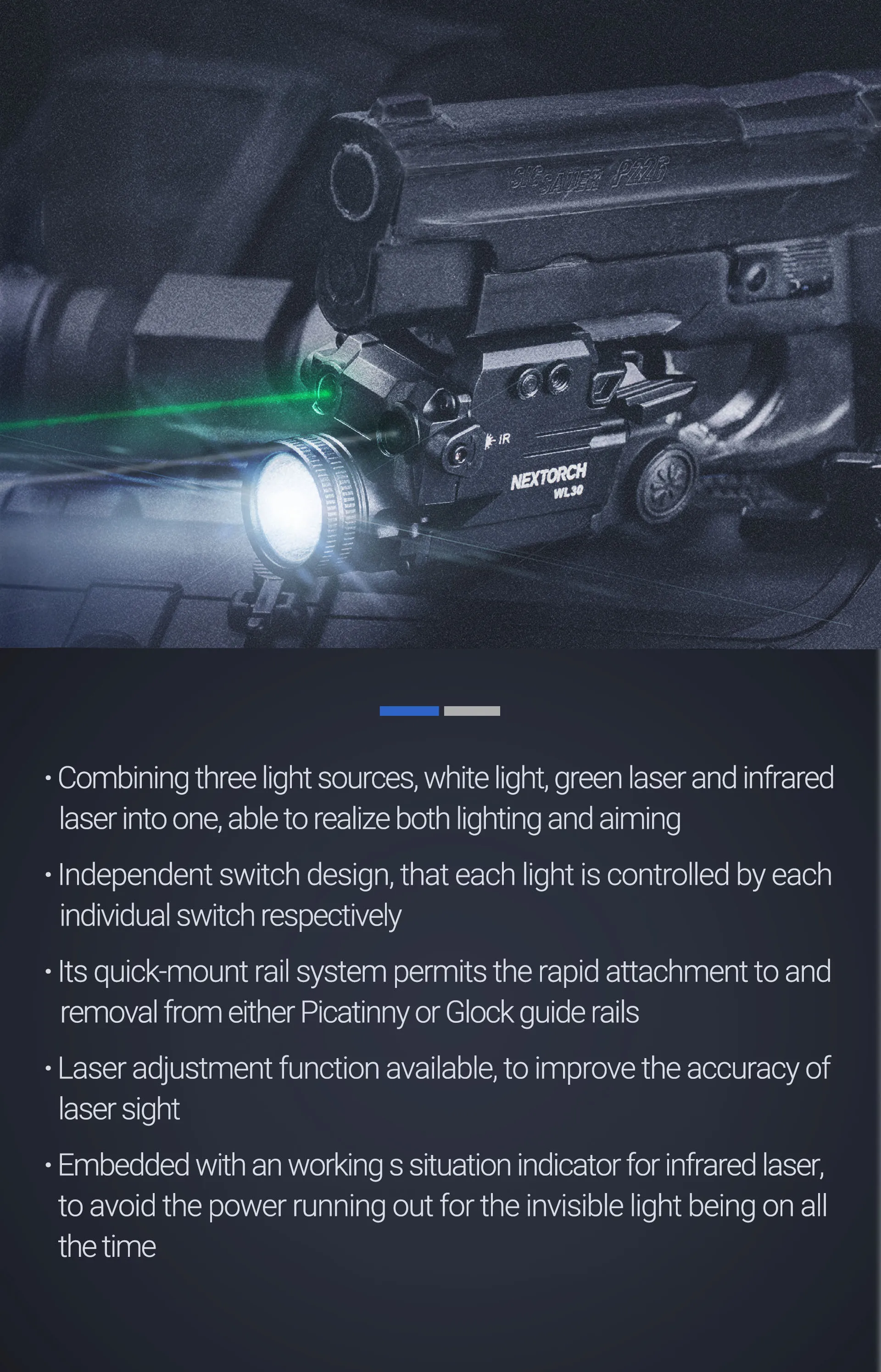 Gun Light That Compatible With Picatinny & Glock Rail Powered By Cr123a ...