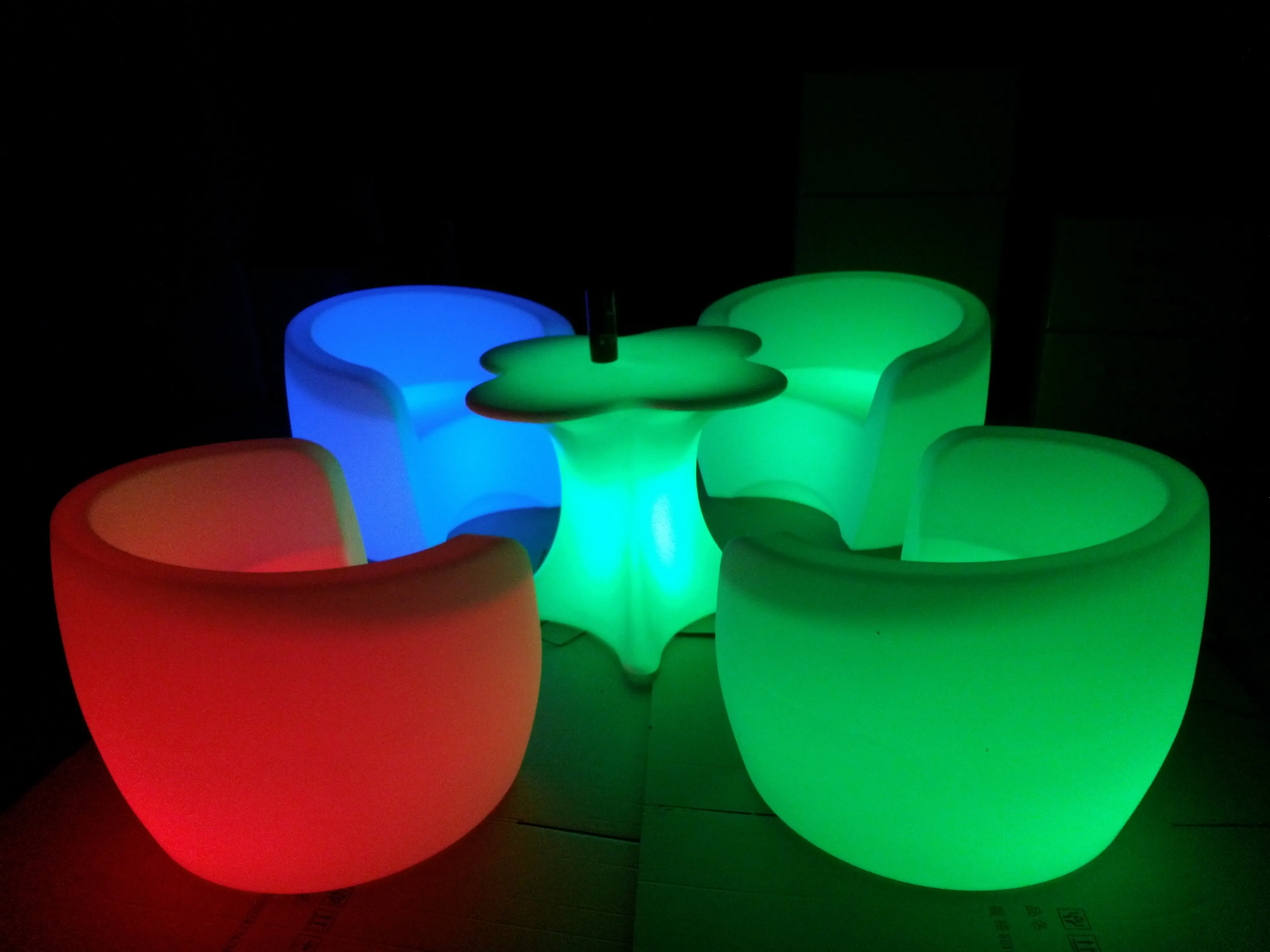 Sofá de diseño moderno para Bar, silla con luz Led cambiante de Color ...