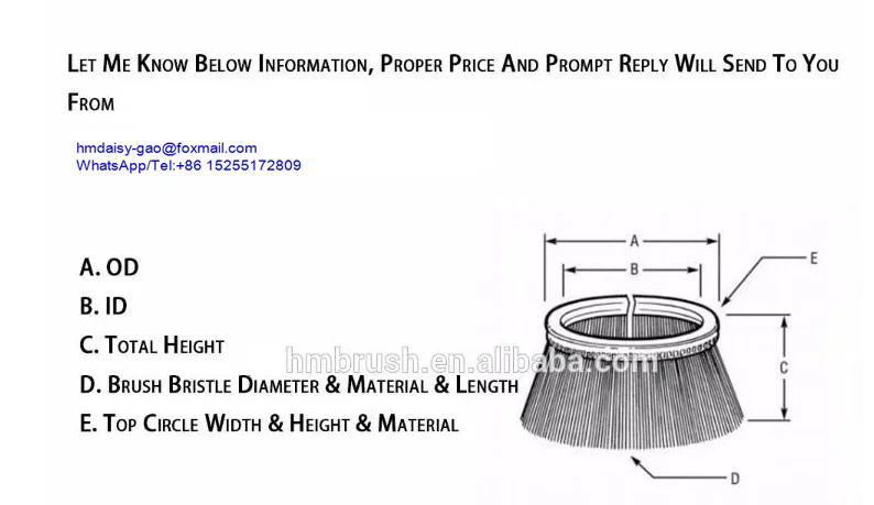 Powerboss 9XR Side Broom Nylon Bristle Sweeper Brush