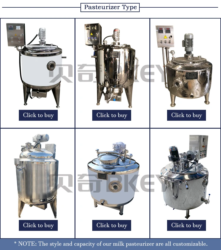 150L Small Capacity Batch Pasteurizer SS304 Milk Tank