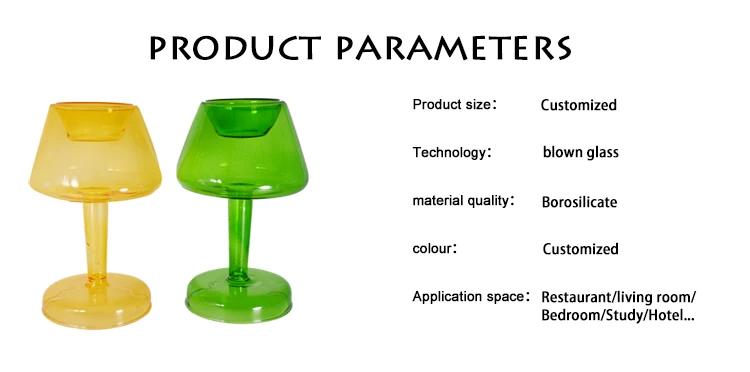 High Borosilicate Modern Simple Glass Candlestick Glass Dome Candle ...