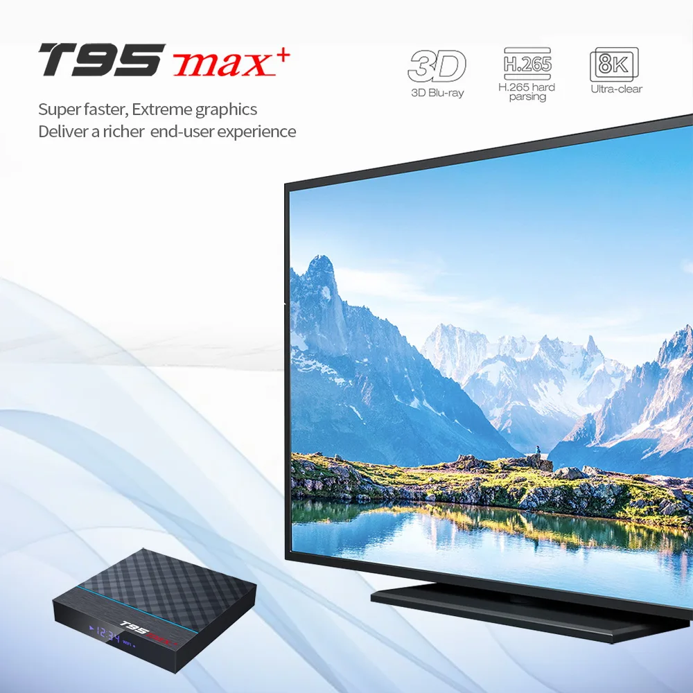 New Coming T95 Max+ Amlogic S905x3 Quad Core Android Streaming Box ...