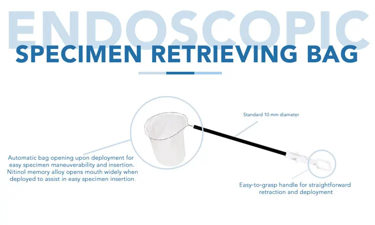 Exceptionally Strong Disposable Endoscopic Specimen Retrieving Bag For ...
