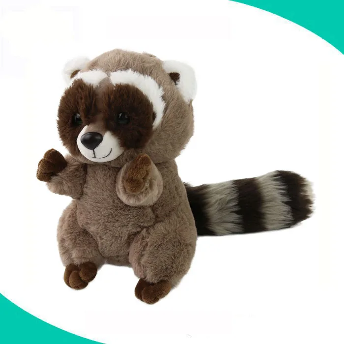 10cm Custom Mini Cute Stuffed Plush Raccoon Keychain Toy With Long Tail ...