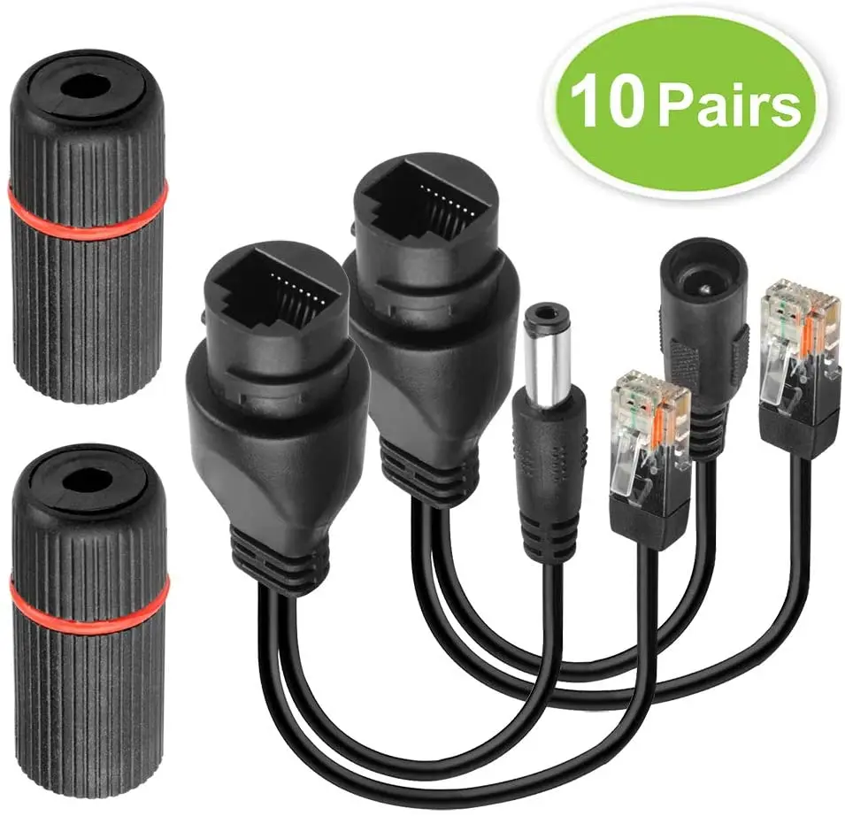 Rj45 Camera Cable Dc5.5x2.1 Mm Rj45 Male And Female Connector Cable ...