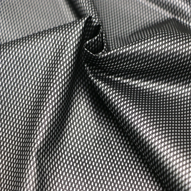Silver TPU Coated Polyester Mesh Lining Fabric for Outdoor Jackets ...