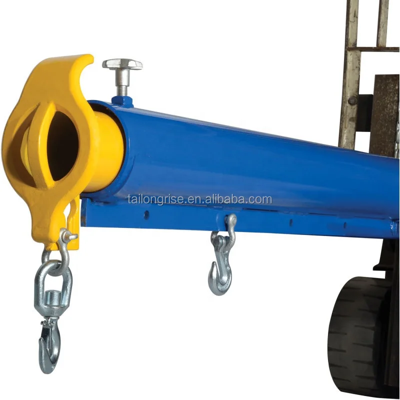 Forklift Telescoping Jib Boom Crane - 4,000lbs Capacity
