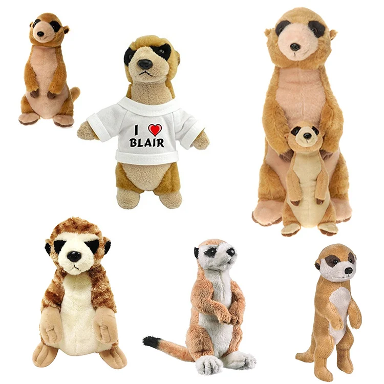 Cartoon Stuffed Animal Plush Meerkat Soft Toy Custom Lifelike Kids ...