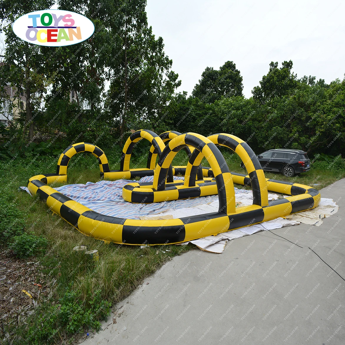 Inflatable Racing Track Race Track Go Kart Racing - Buy Inflatable ...