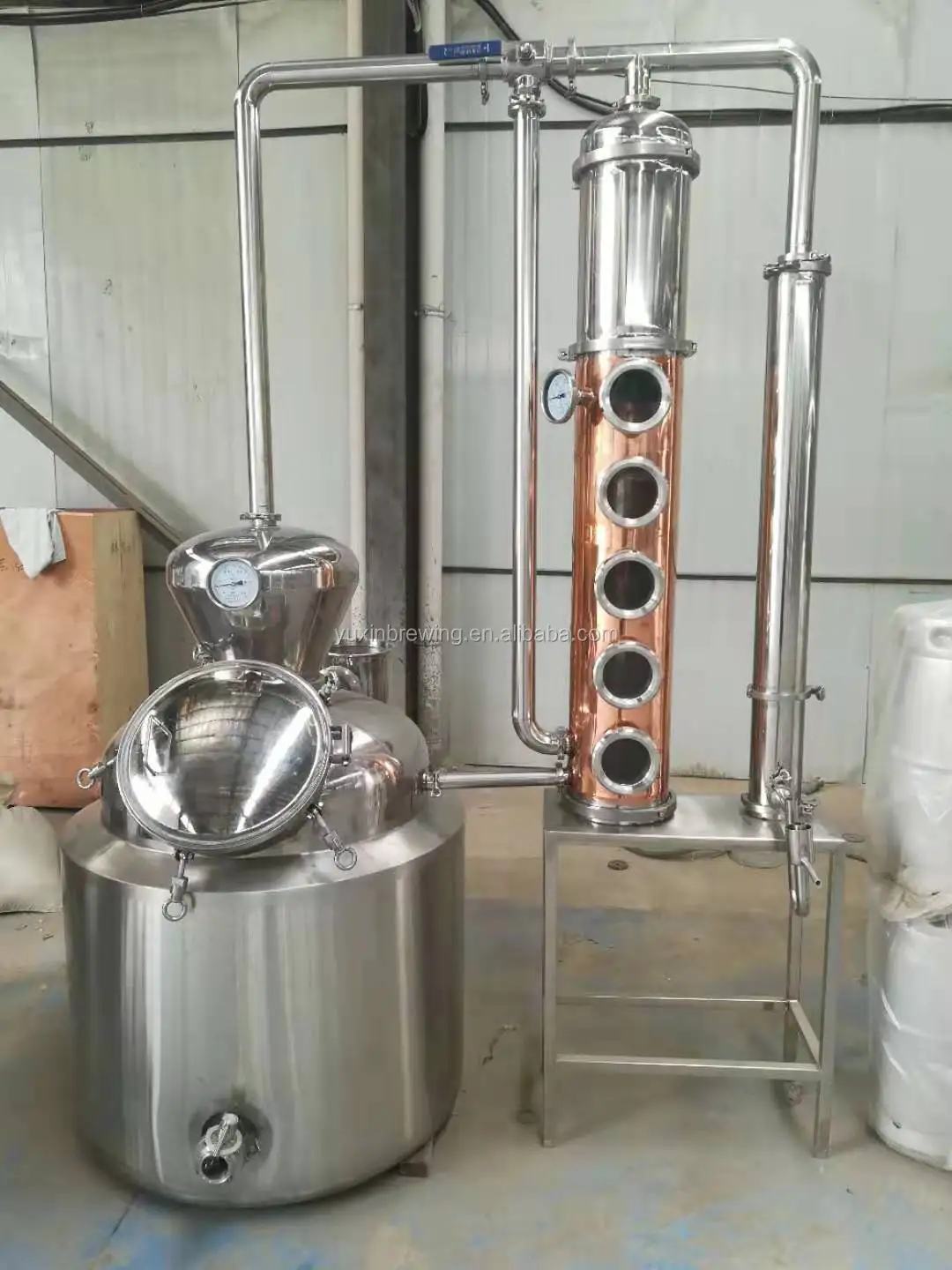 Vodka Rum Gin Distillation Copper Pot Moonshine Distiller - Buy Copper ...