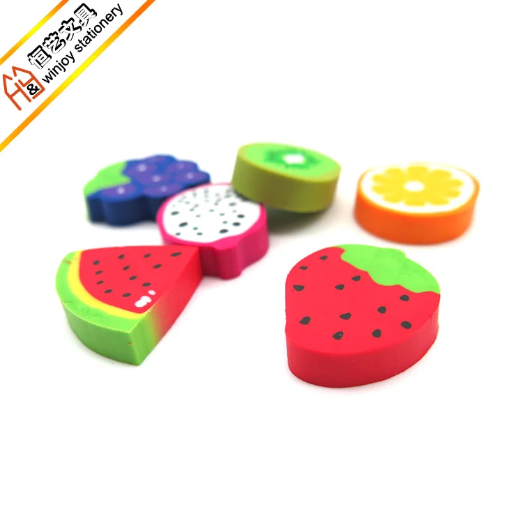 Color Custom Eraser Watermelon Grape Strawberry Dragon Fruit Orange ...