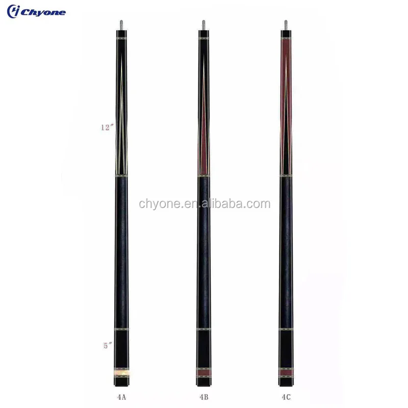 4 Points Inlay Ebony Wood Handmade Pool Cue - Buy Canadian Pool Cues ...