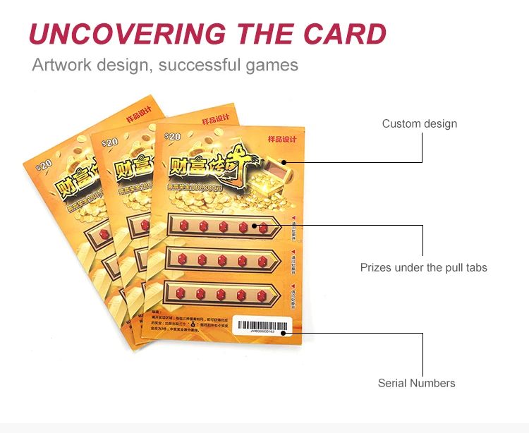 Free Design Custom Print Pull Tab Tickets Bingo Lottery Ticket With ...