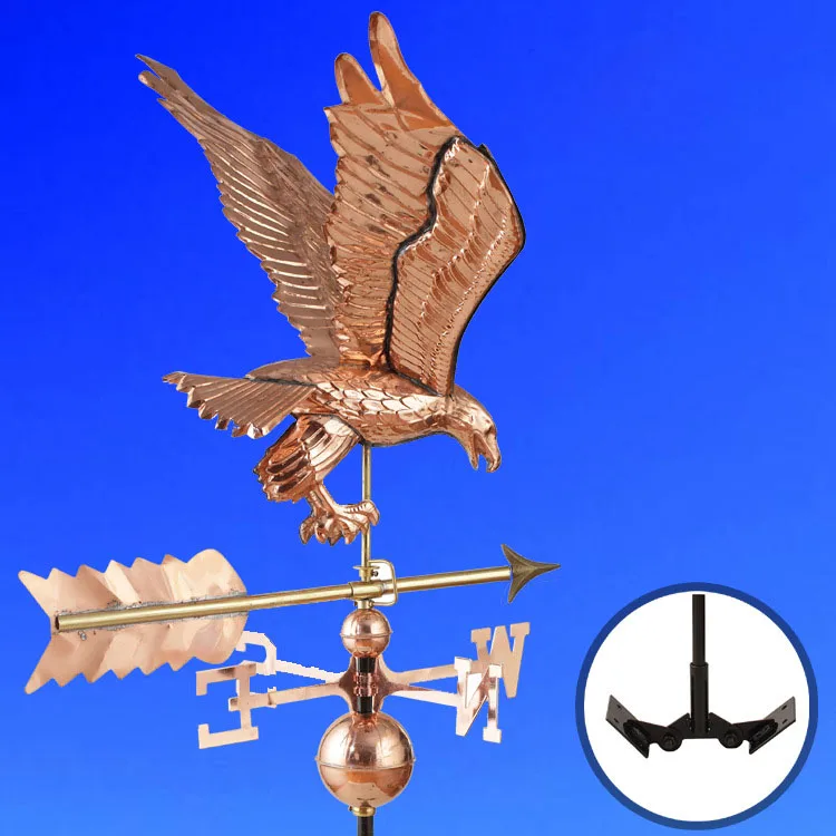 Copper Garden Arrow Weather Wind Vane Eagle Brass Metal Garden Weather ...