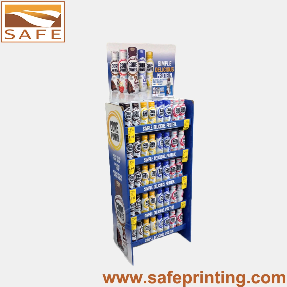 Energy Drinks Innovative Cardboard Bottles Beer Drink Display Stand 5 ...