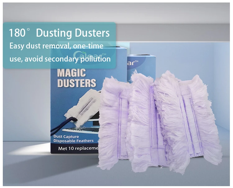 Magic Cleaning Duster With Short Handle Electronic Static Duster Kit ...