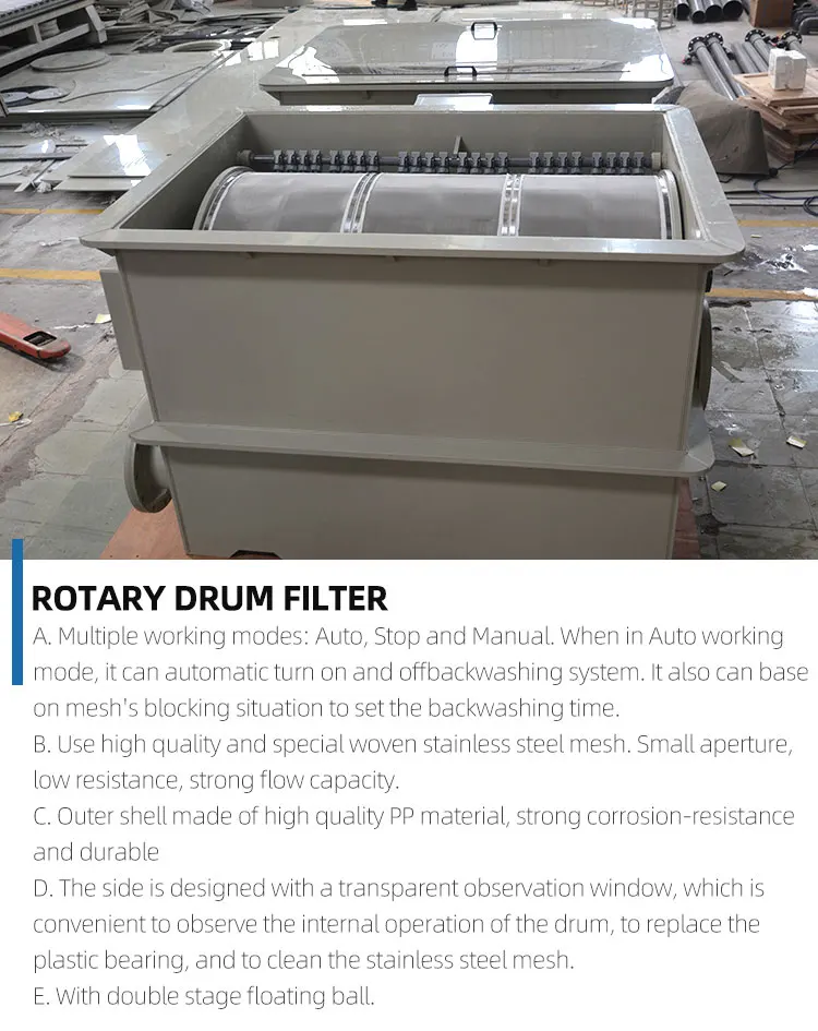 Automatic Rotary Drum Filter For Ras Indoor Fish Farming Tanks Ras ...