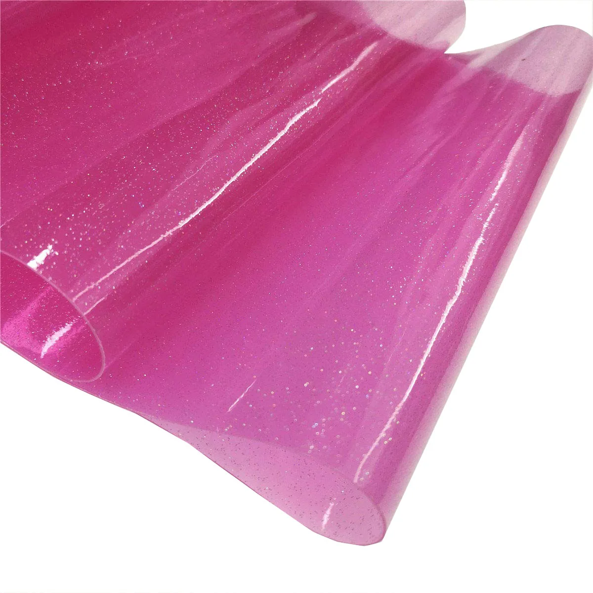 0.5mm Clear Transparent Glitter PVC Film - Durable & Stylish