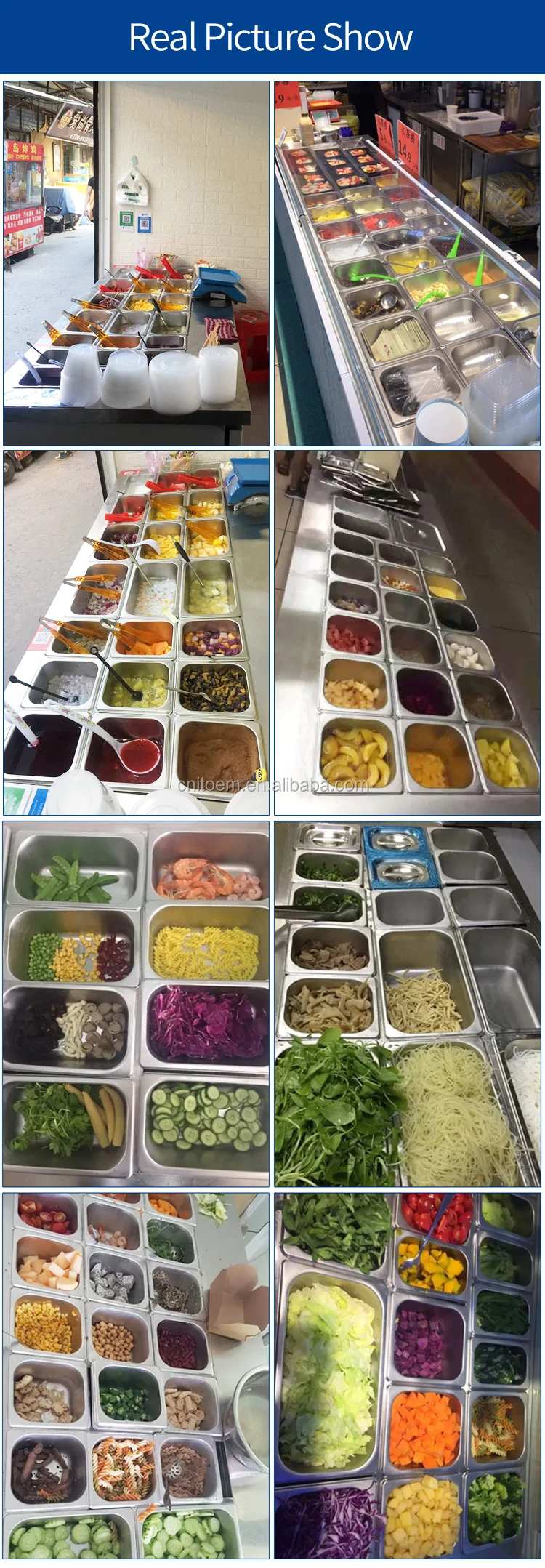 Salad Display Chiller Showcase - Buy Salad Display Chiller,Salad ...