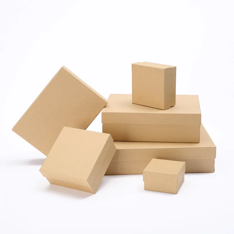 Custom Square Kraft Box with Separate Lid - Greyboard Paper Box Gift Box