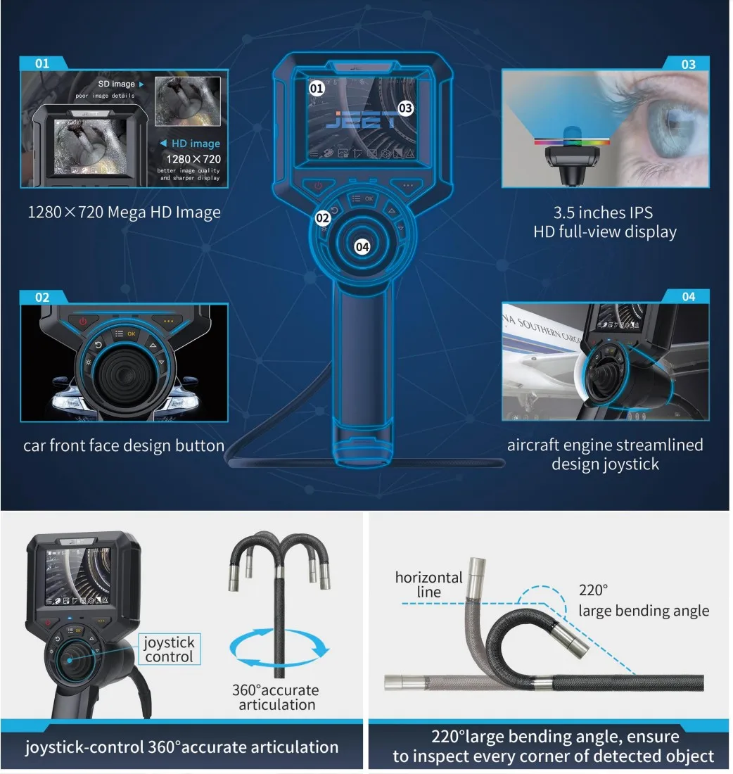 Digital Car Videoscope With 1m Long Imager Head Industrial Borescope ...