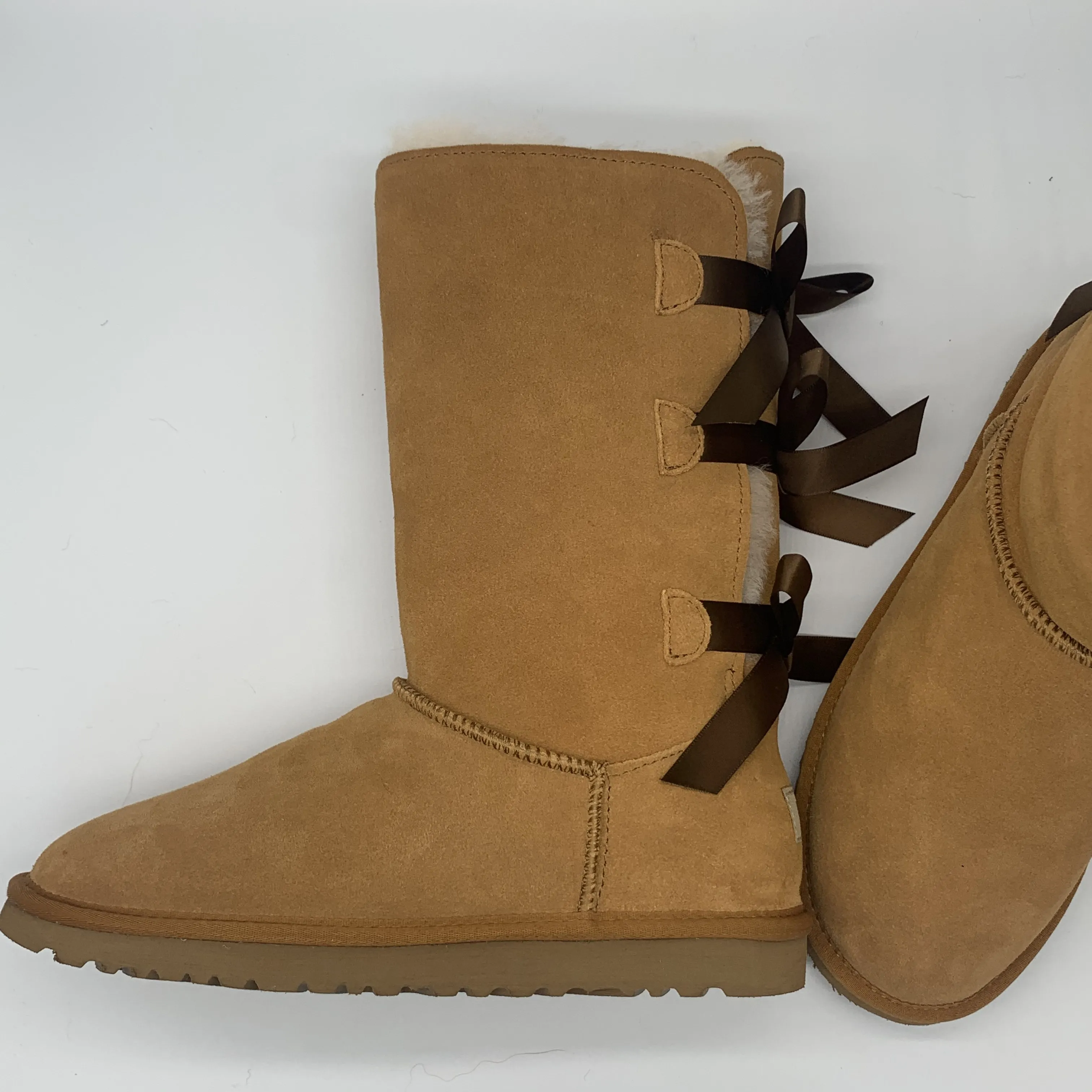 Classic Winter Warm Lining 100% Sheepskin Fur Fashion Snow Boots With ...