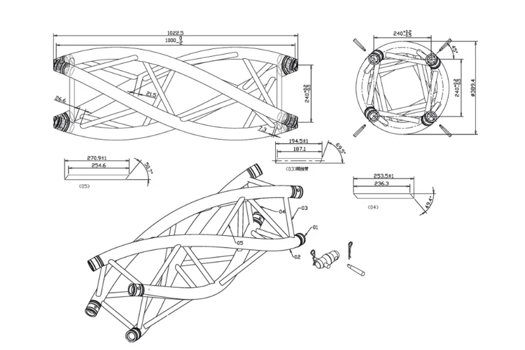 F34 Aluminum DNA Twisted Truss - Unique Display Solution