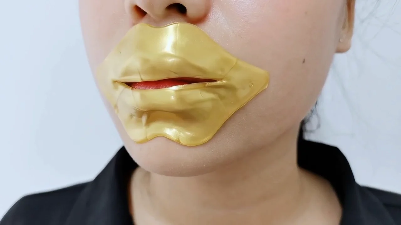 Wholesale Pink Gold Lips Masks Private Label Hydrogel Hydrating Lip ...