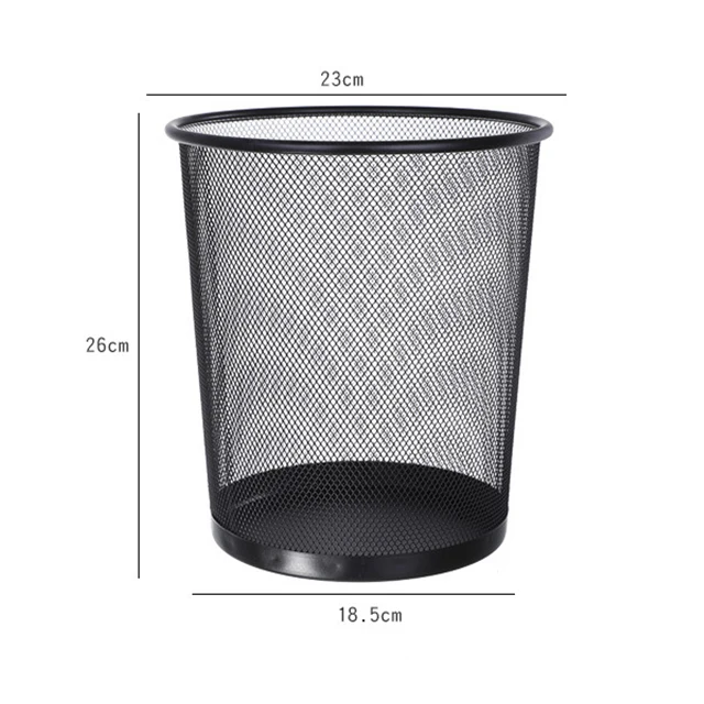 Household Metal Wire Mesh Trash Bin - Durable & Eco-friendly