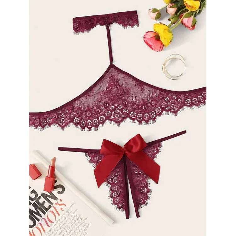 Fabrik Direkt Unterwäsche Bh Nachtwäsche Babydoll G-string Frauen Durchschauen Reife Spitze Slip ...