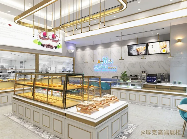 Customized Wooded Bakery Shelf - 3 Tier Display Cabinet