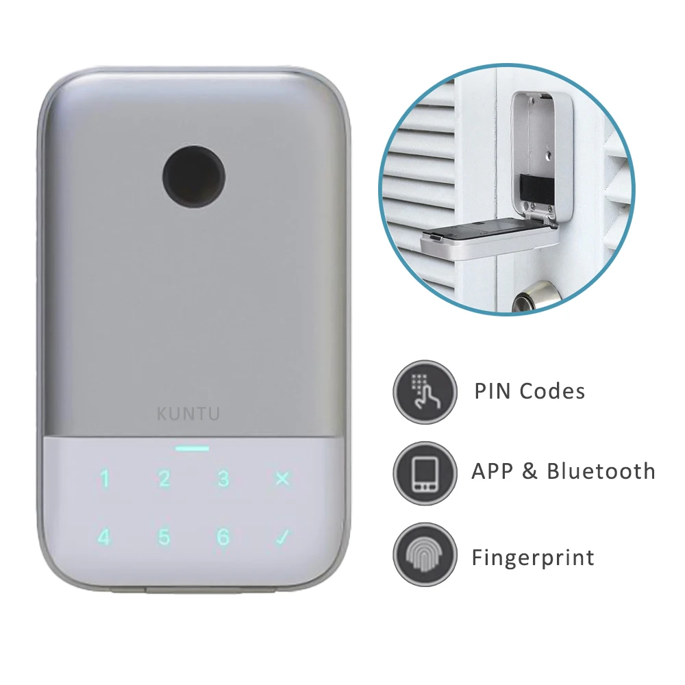 2020 New Smart Key Storage Lock Box Electronic Wall Mount Key Safe ...