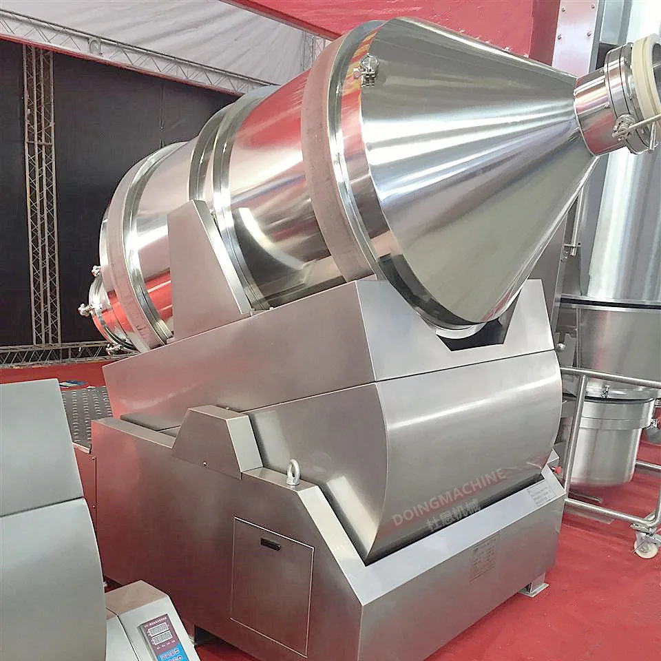 Industrial Stainless Steel 2D Rotary Drum Batch Mixer