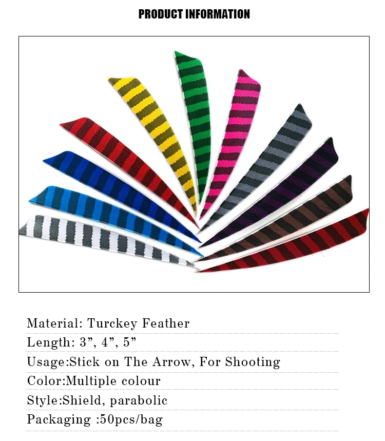 Archery Turkey Feather Fletching 4 Inch 5 Inch Natural Fletching Diy ...