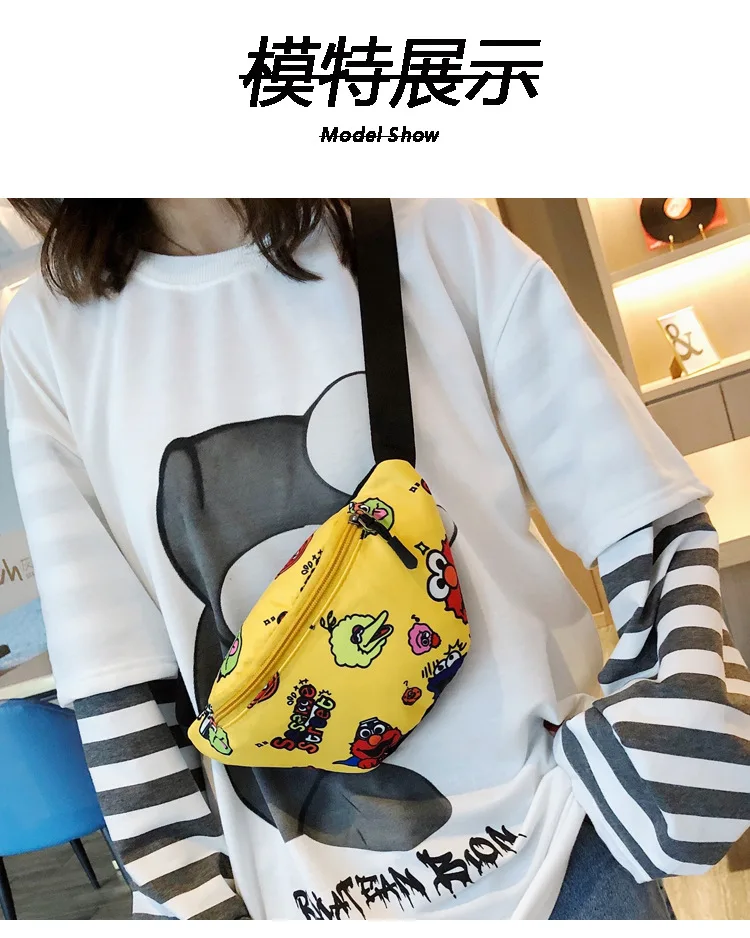Cartoon Kids Waist Bag Nylon Fanny Pack For Baby Girls Cute Phone Chest ...