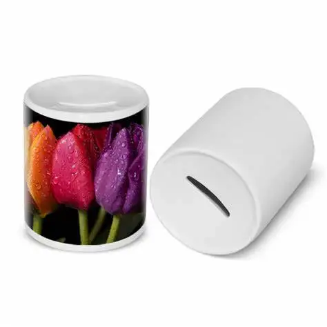 11oz White Sublimation Heat Transfer Printing Ceramic Saving Money Box ...