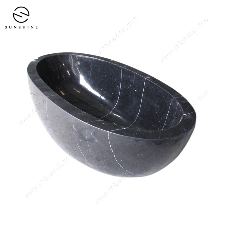 Bak Mandi Rendam Berdiri Bebas Batu Marmer Hitam Padat - Buy Marmer ...